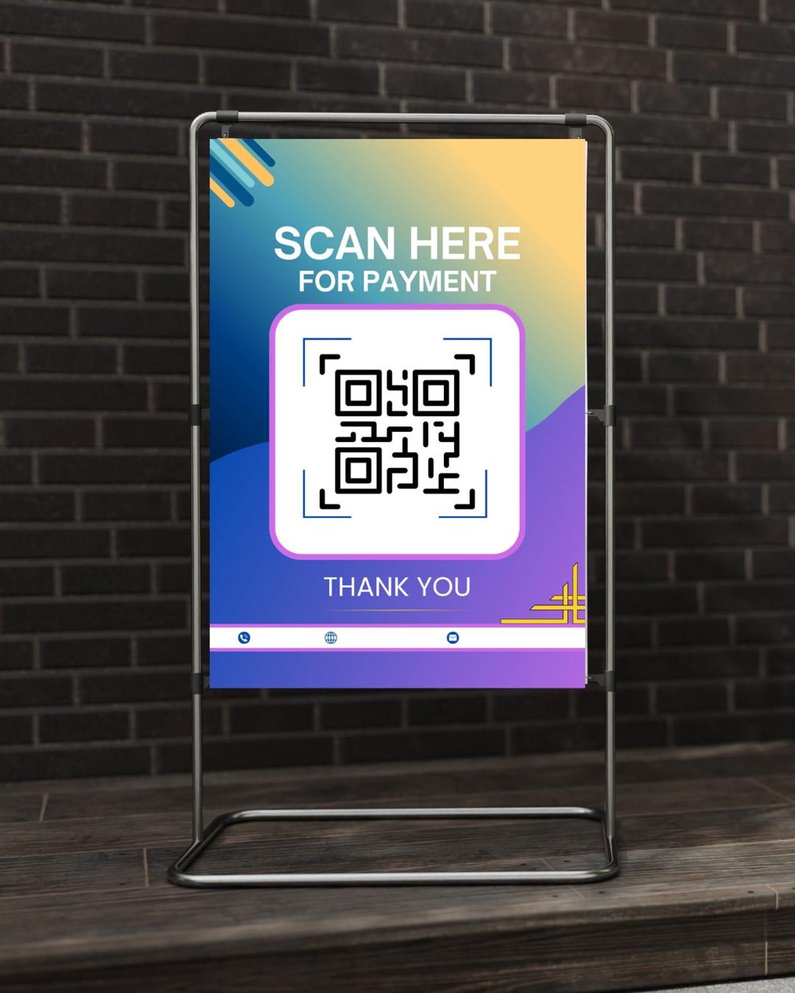 Editable Small Business QR Code Sign | Scan to Pay Printable Template ...