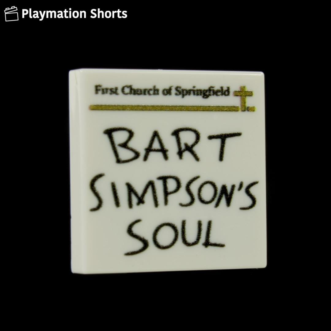 Lego Simpsons Bart's Soul 2x2 Tile Custom UV Printed on Official Lego ...