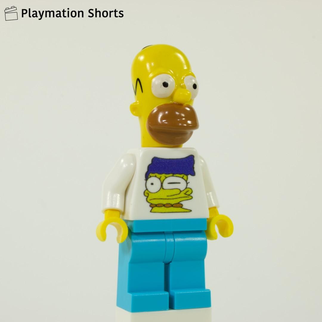 Custom Lego Simpsons Homer With Smeared Marge T-shirt Custom UV Printed ...