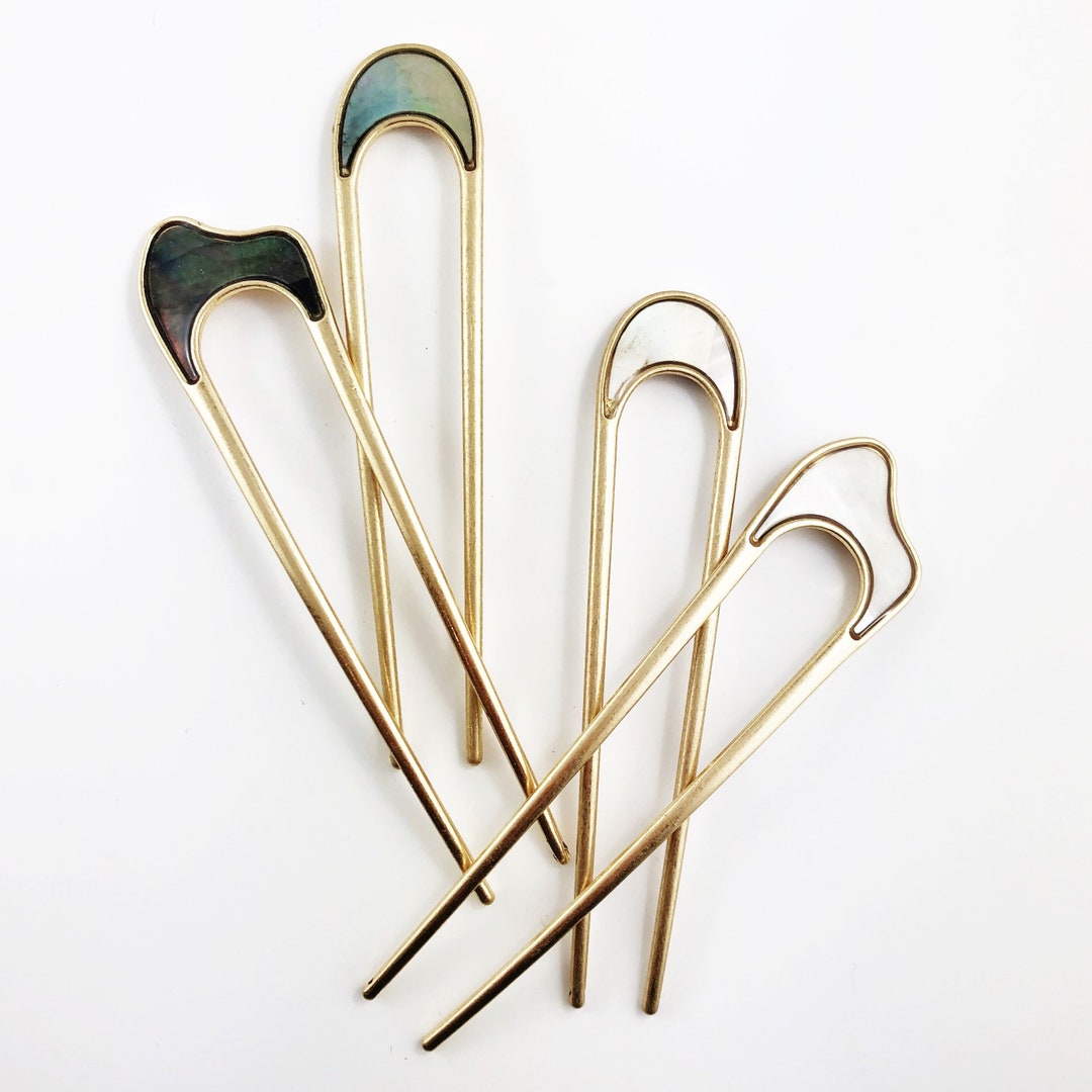 Horseshoe U Metallic Hair Pin, Copper Hair Bun Holder, Hair Fork, U ...