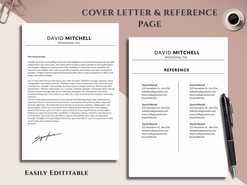 ATS Friendly Resume Template | Editable Resume in Word & Canva ...