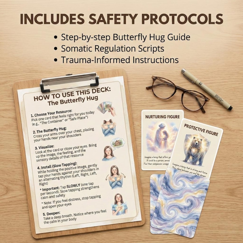 EMDR Resourcing Deck and Grounding Cards | Somatic Therapy Tools for ...