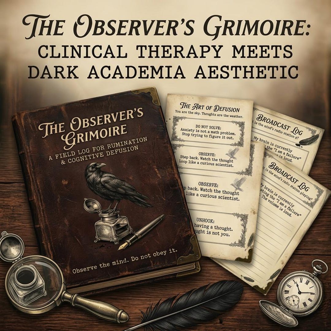 The Observer's Grimoire | Dark Academia Cognitive Defusion Journal ...