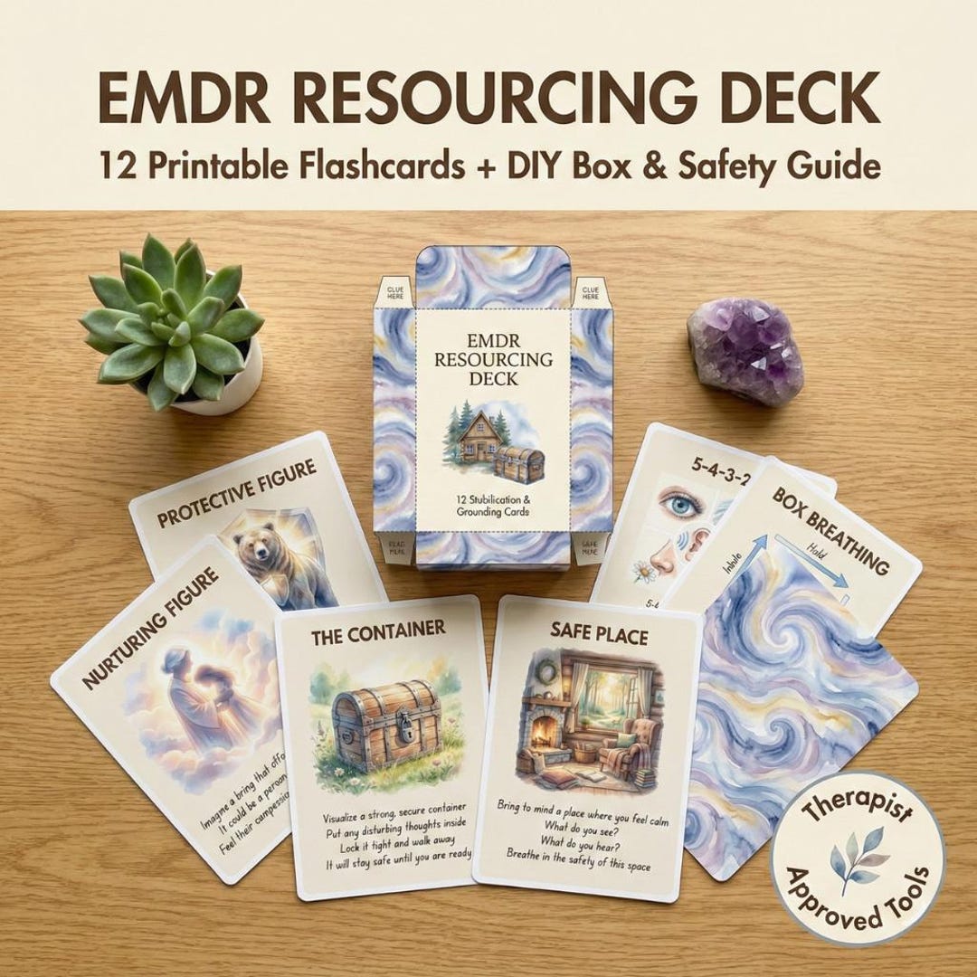 EMDR Resourcing Deck and Grounding Cards | Somatic Therapy Tools for ...