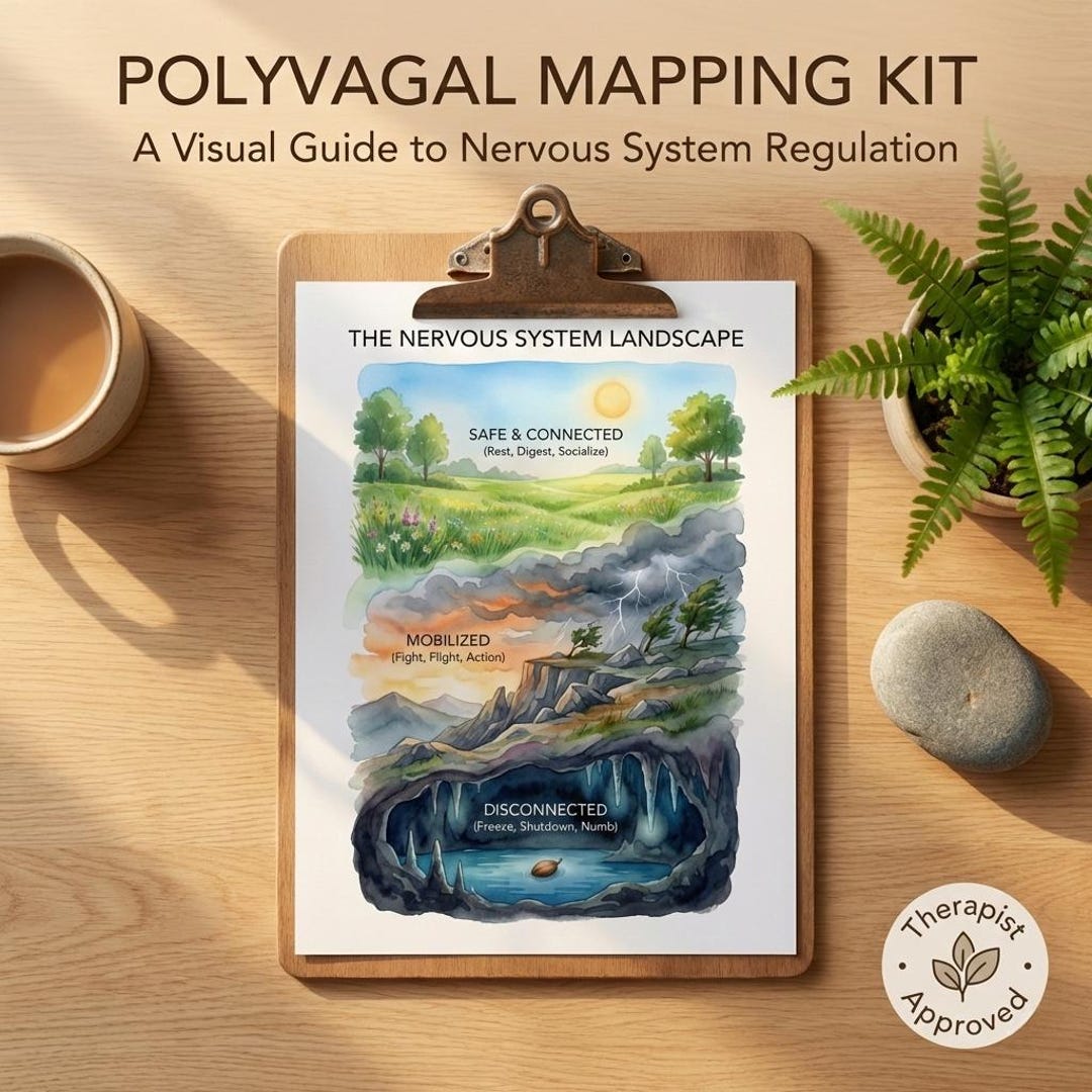 Polyvagal Mapping Kit - Nervous System Regulation Worksheet - Glimmers ...