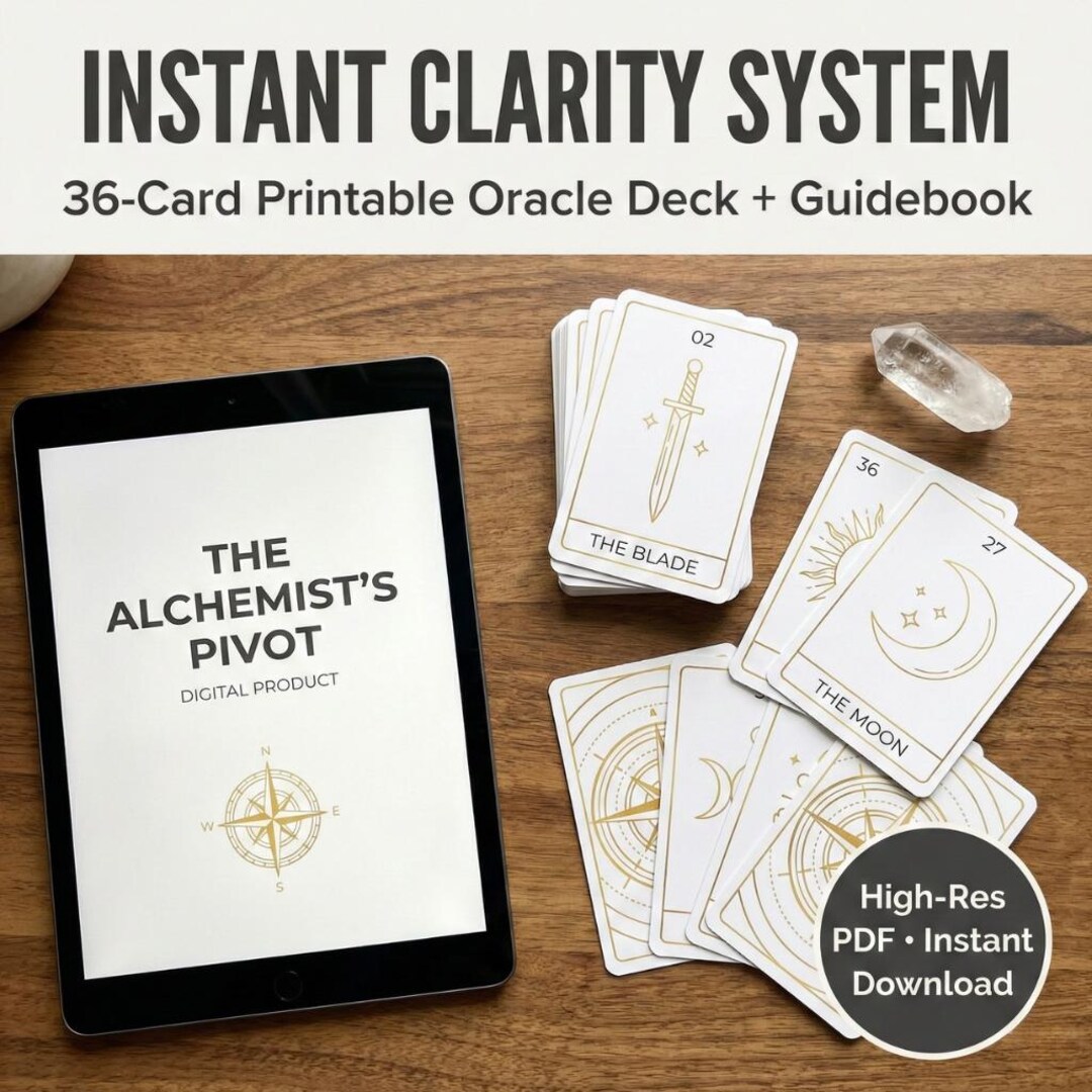 Printable Oracle Deck, Shadow Work Cards, Alchemist's Pivot (PDF ...