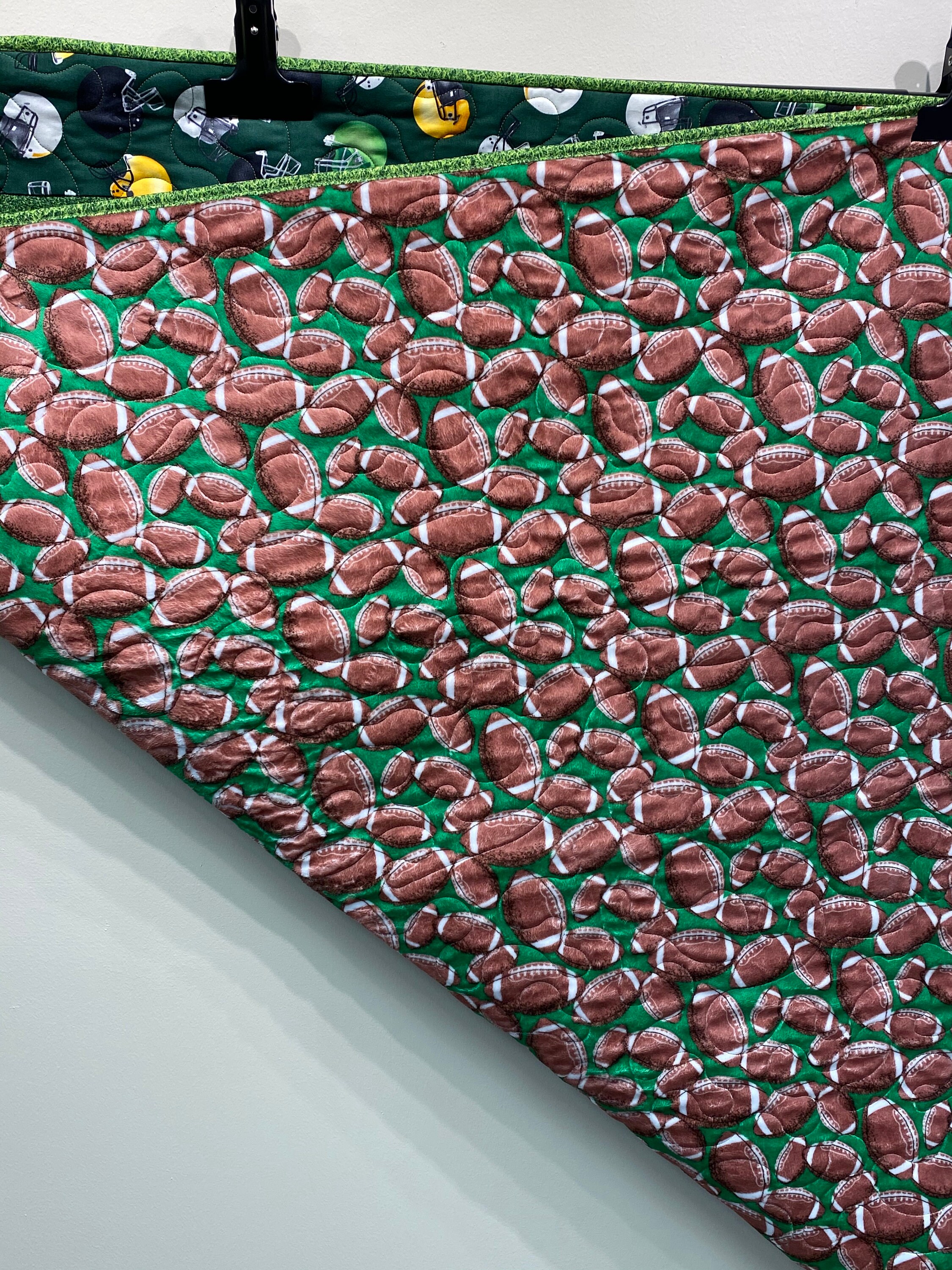 Football Quilt, Fleece, Fabric - Etsy