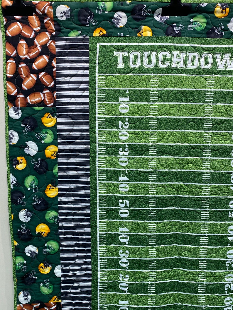 Football Quilt, Fleece, Fabric - Etsy