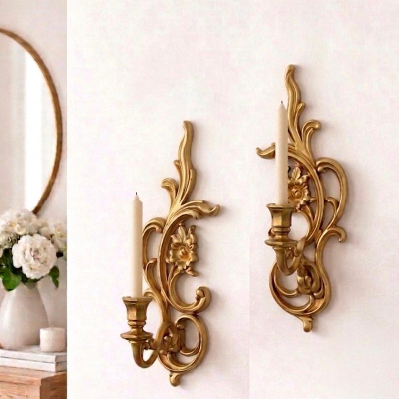Antique Gilt Wall Sconce - Etsy