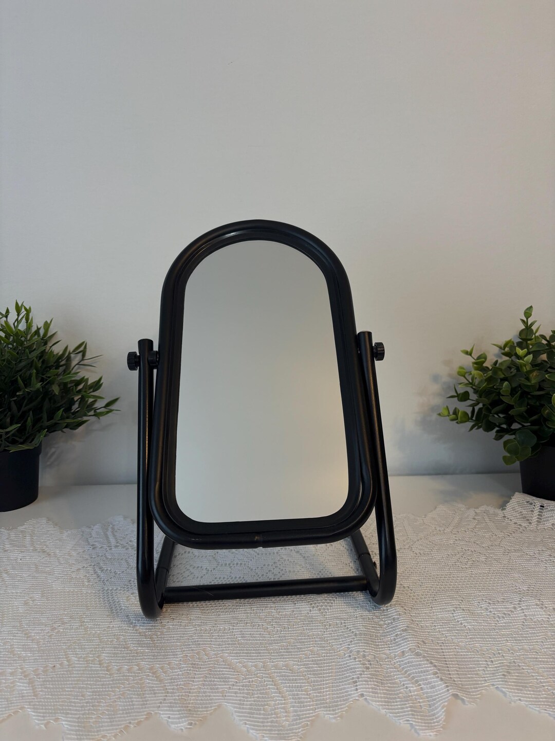Vintage 1980s Freestanding Vanity Mirror, Retro Swivel Table Mirror ...