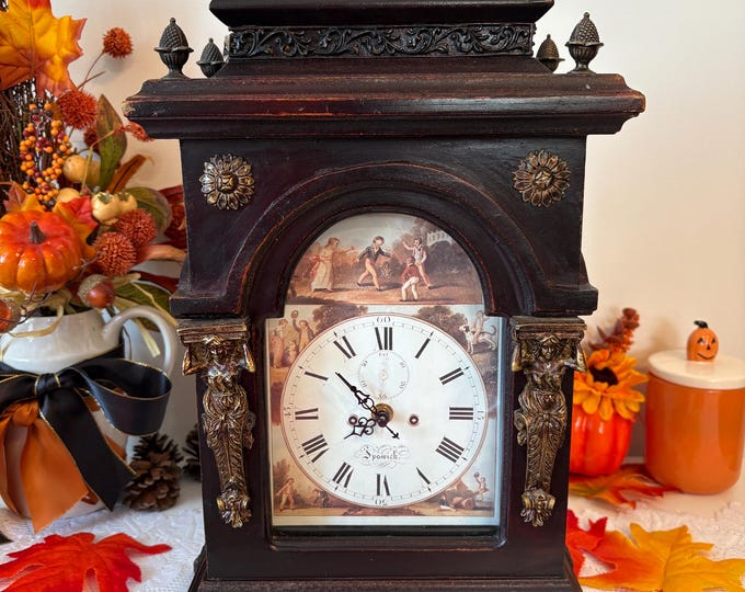Vintage Victorian Style Working Clock, Antique Brass Mantel Clock ...