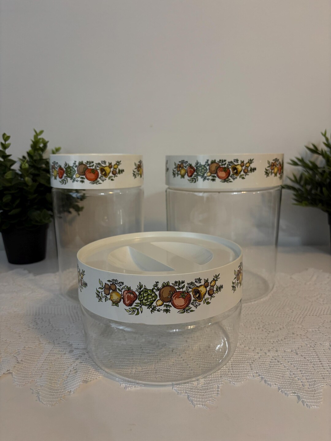 Set of 3 Vintage Pyrex Storage Containers With Spice of Life Design ...