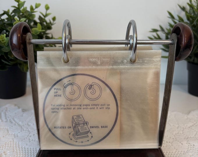 Vintage Roto Photo Display, Rotating MCM Type Index/recipe Photo Holder ...