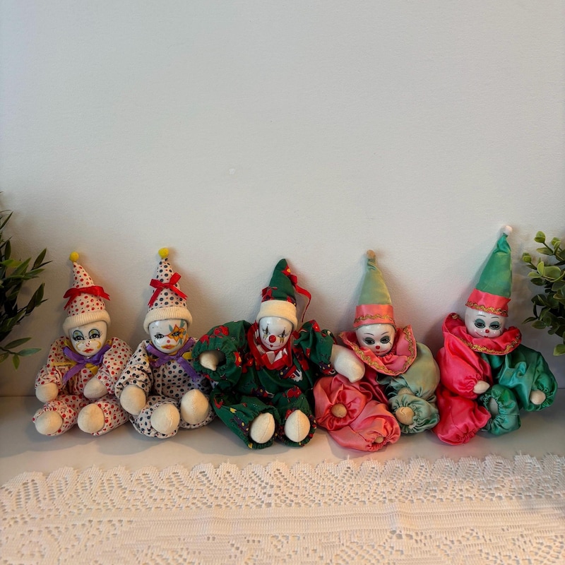 Porcelain Clowns Figurines - Etsy