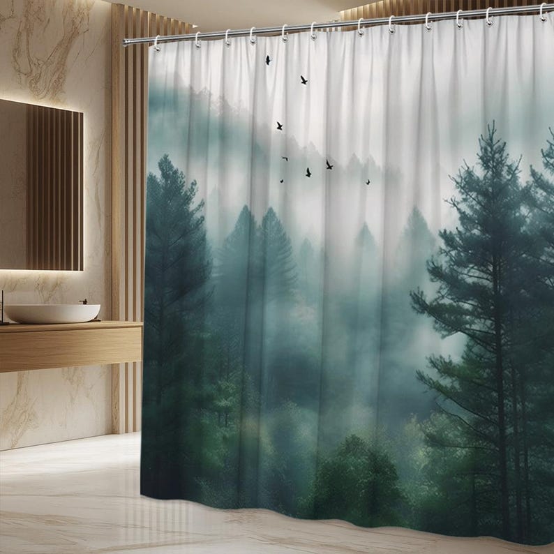 Bring Peaceful Forest Vibes to Your Bathroom With This Misty Bird ...