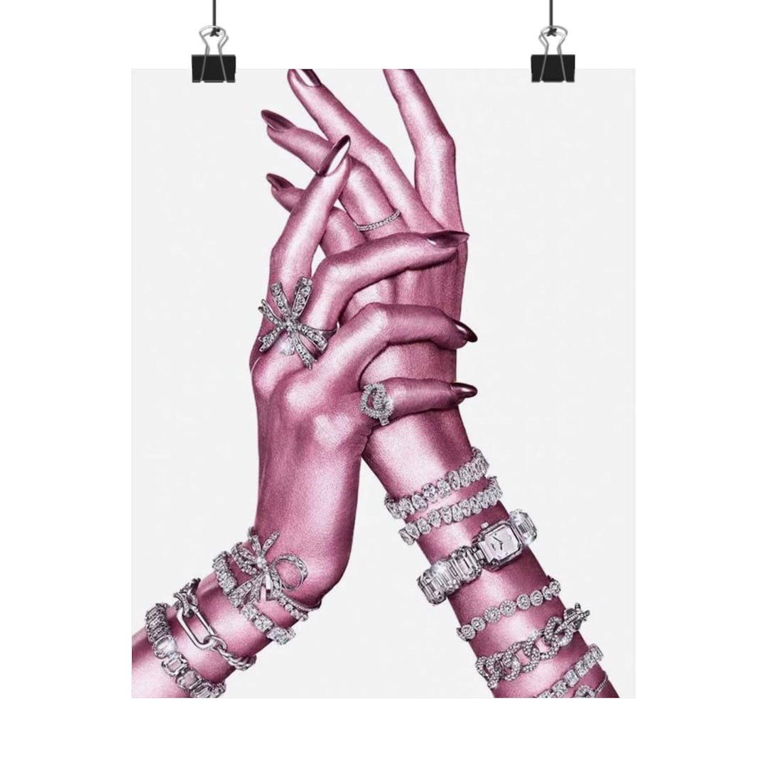 Matte Giclée Jewelry Poster: Chic Vertical Wall Art - Etsy