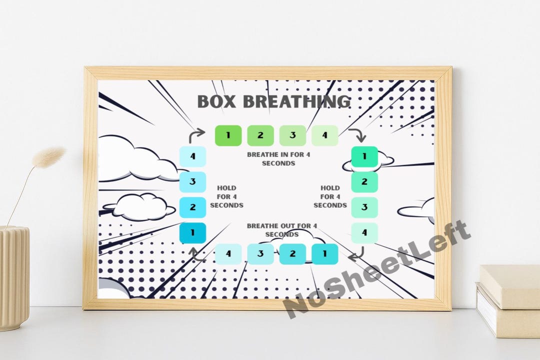 Super Hero Box Breathing Poster: Mindfulness, Stress & Anxiety Relief ...