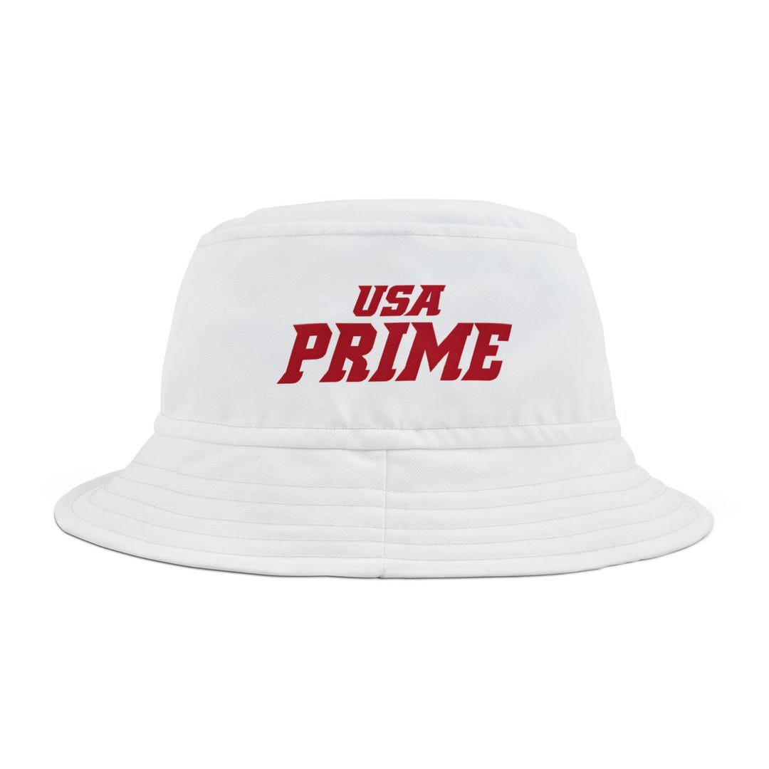 USA Prime Bucket Hat | Patriotic Red Lettering - Etsy
