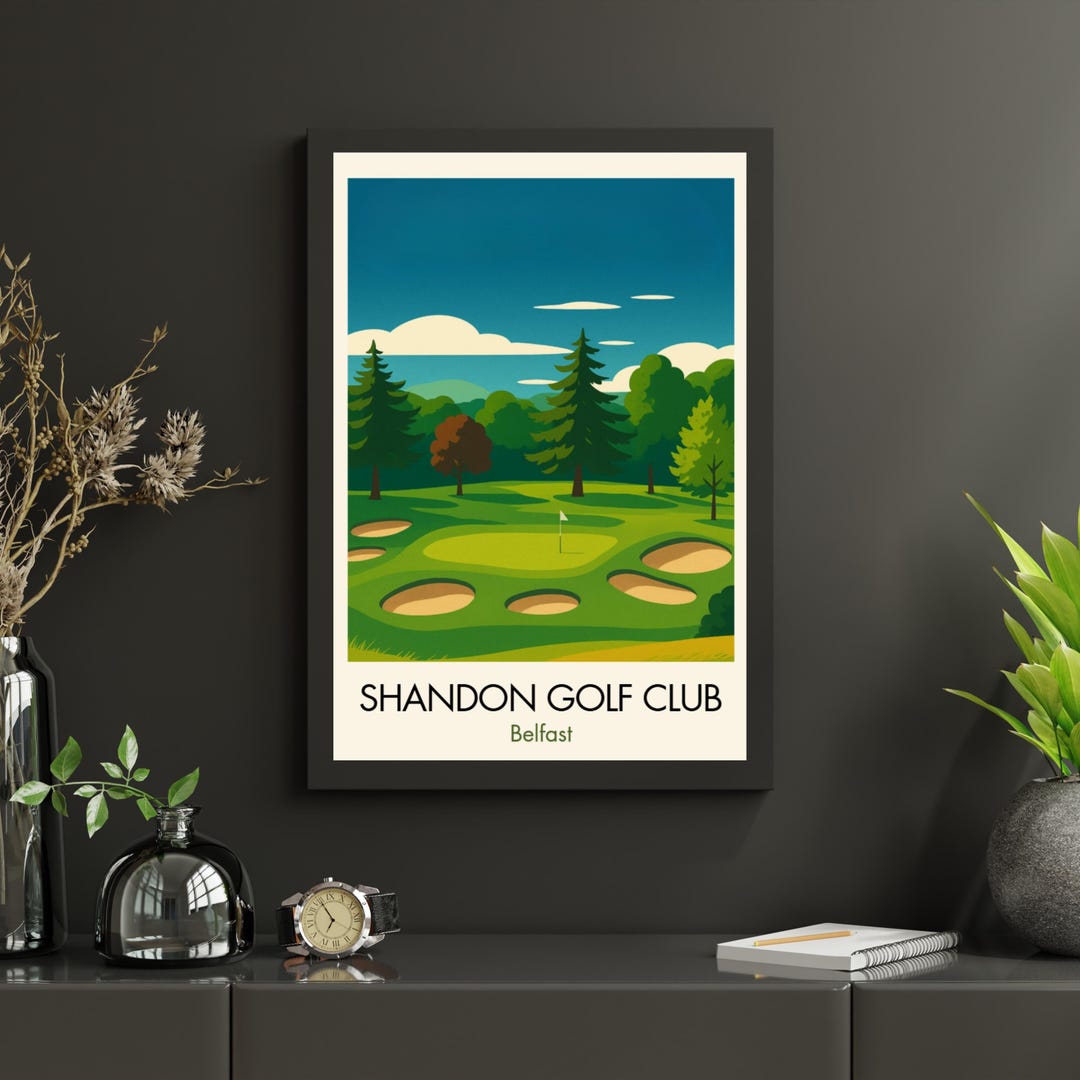 Shandon Golf Club Art Print – Retro Belfast Sports Poster - Etsy