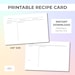 PRINTABLE Minimal Traditional Recipe Card Instant Download 4x6 Unlined ...
