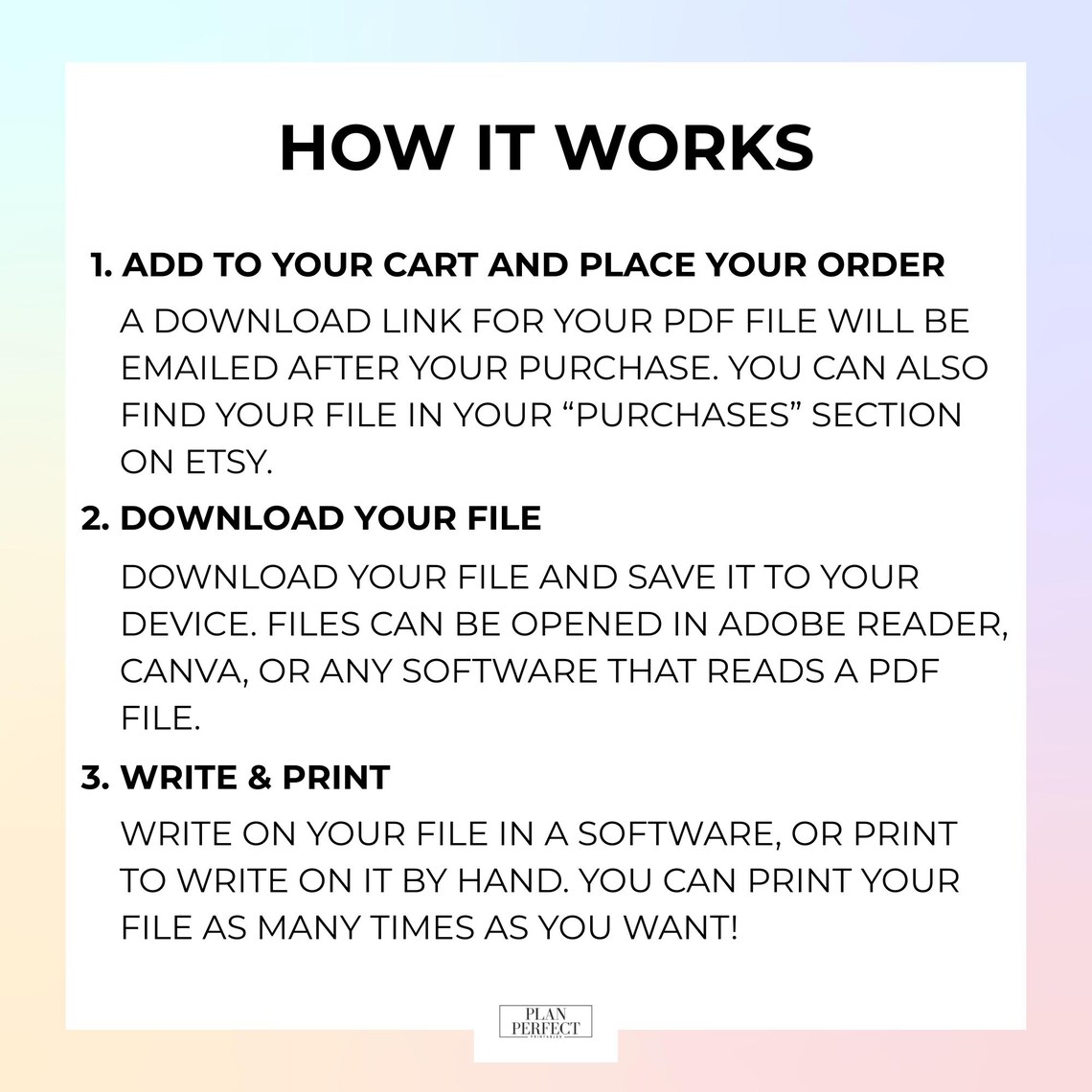 PRINTABLE Minimal Traditional Recipe Card Instant Download 4x6 Unlined ...