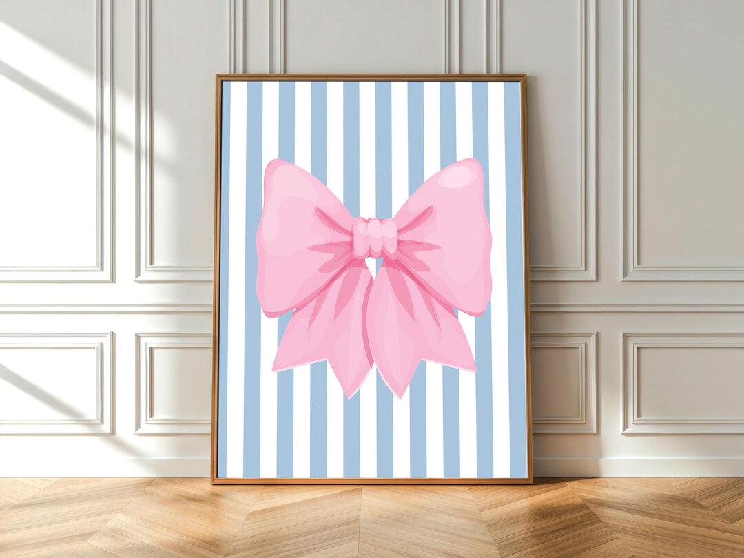 Pink Love Shack Fancy Coquette Bow Wall Art Posters College Apartment ...