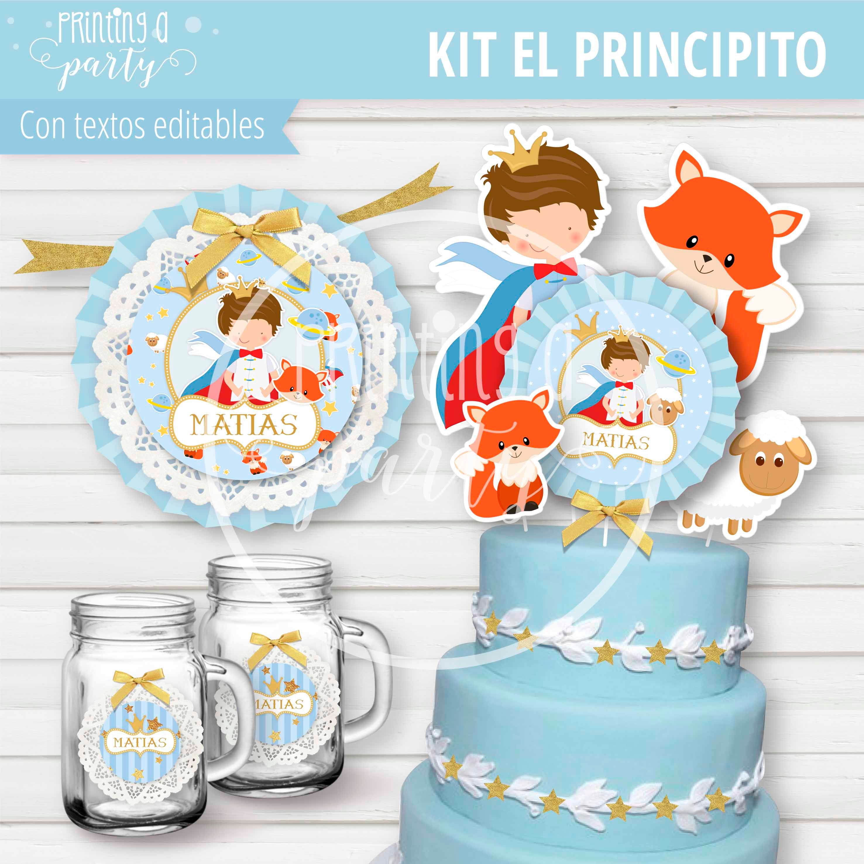Kit Imprimible El Principito Invitación El Principito Poster Pizarra ...