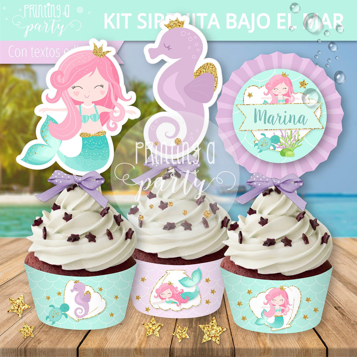 Mermaid Invitation Party Printable Under the Sea Party Pack - Etsy