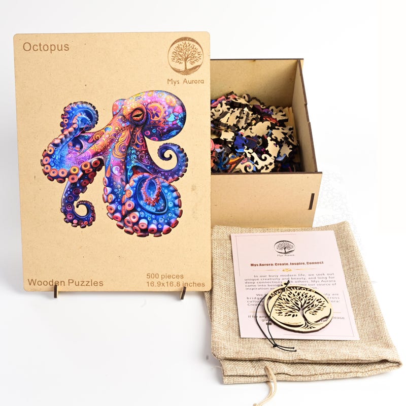 Puzzle Box Octopus - Etsy