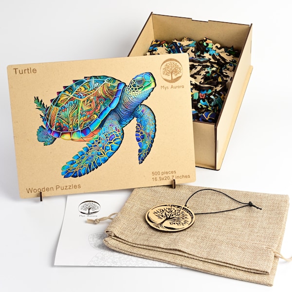 Turtle Puzzle - Etsy