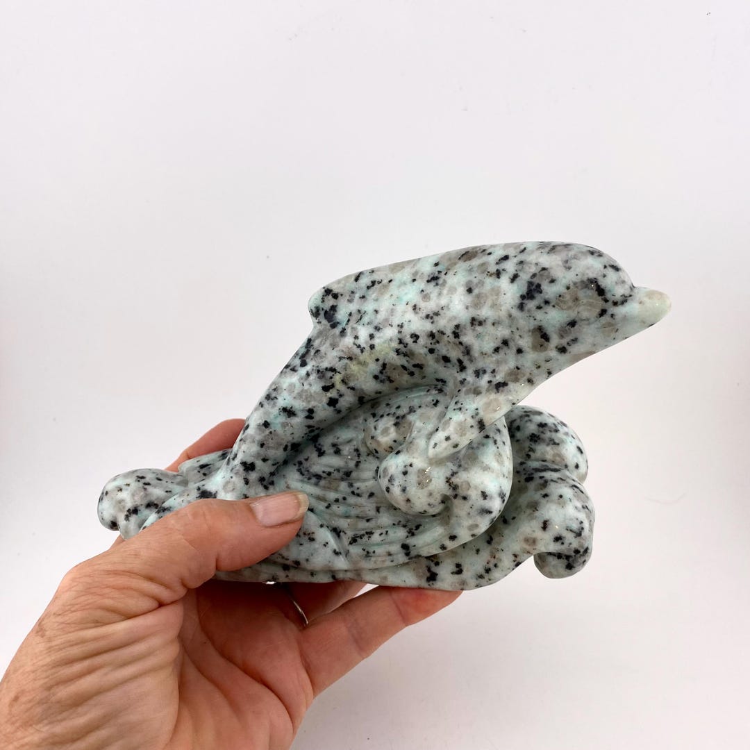 New Zealand Kiwi Jasper Dolphin Sculpture - Etsy