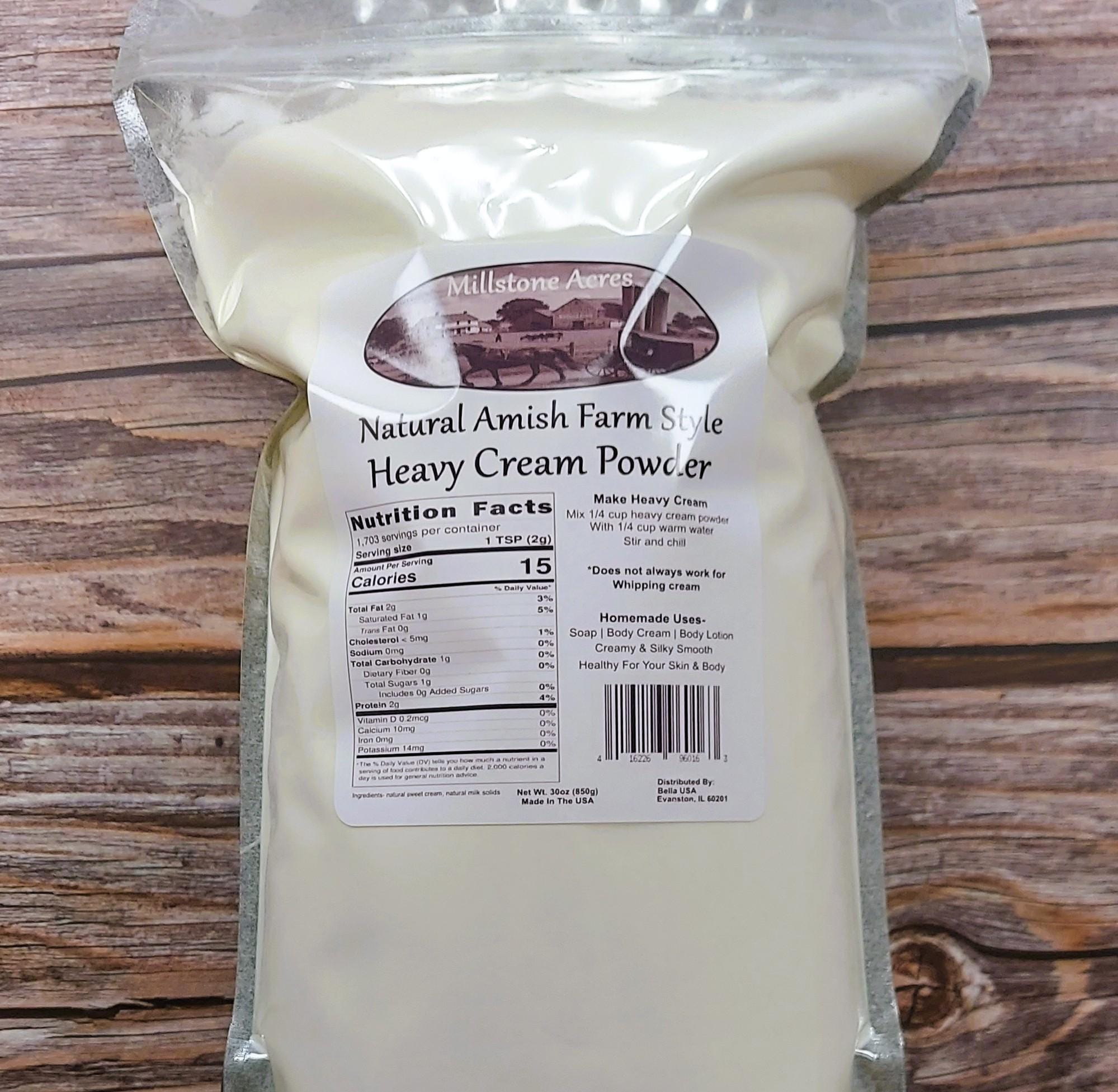 Amish Heavy Cream Powder | Natural Non-gmo Dairy, Baking, Creamer ...