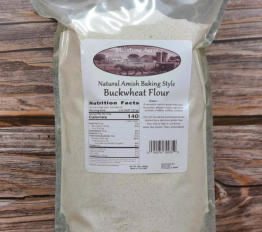 Natural Buckwheat Flour – Amish Style Stone Ground, Gluten-free, Non ...