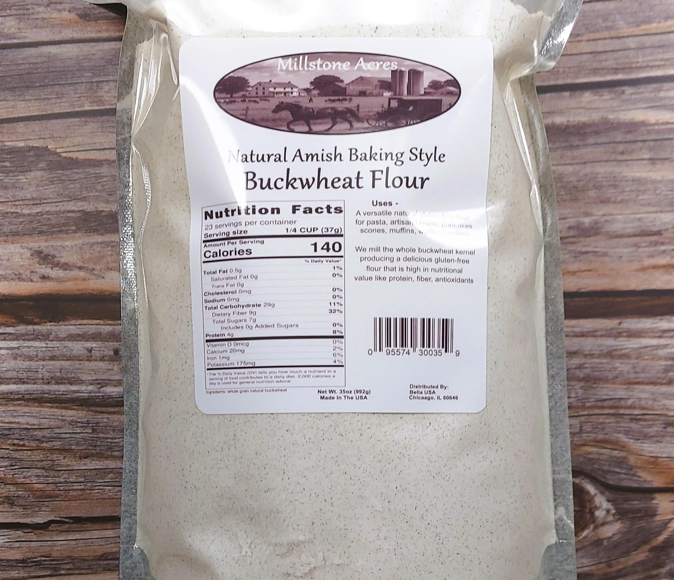 Natural Buckwheat Flour – Amish Style Stone Ground, Gluten-free, Non ...