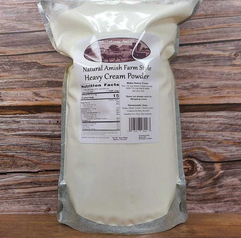 Amish Heavy Cream Powder | Natural Non-gmo Dairy, Baking, Creamer ...