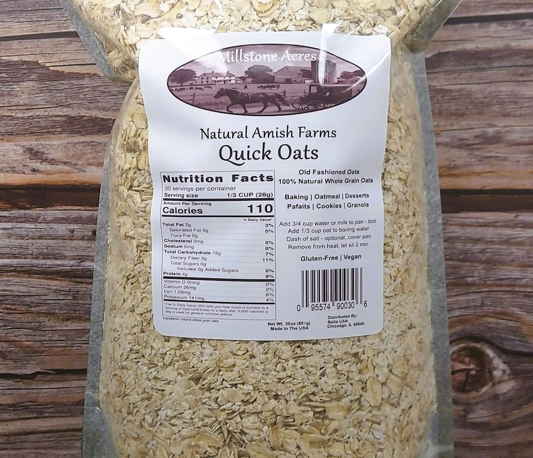 Amish Natural Quick Oats: Non-gmo Clean Label Baking & Breakfast - Etsy