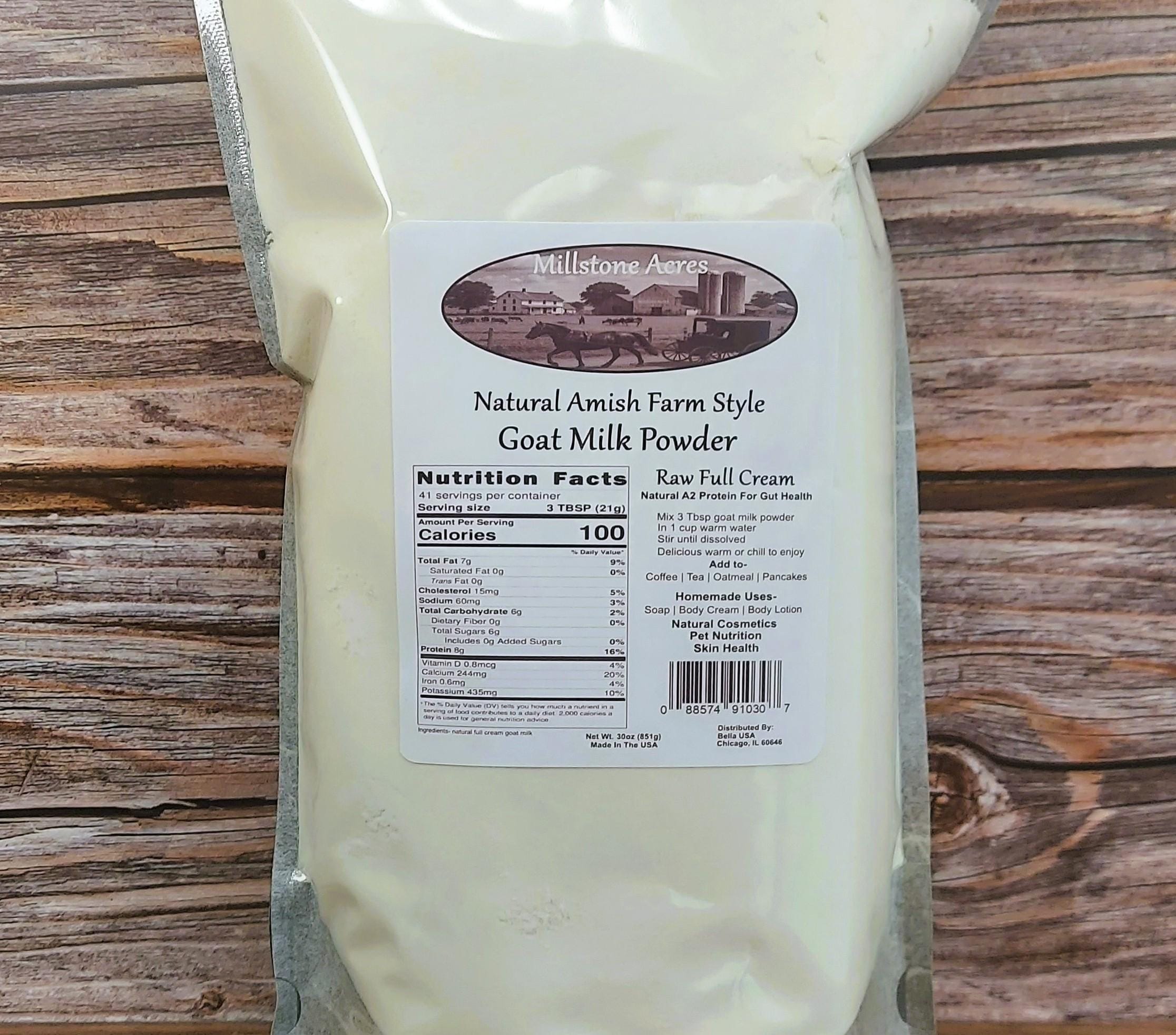 Goat Milk Powder Full Cream | Natural Amish Farm Style, Non-gmo, Baking ...