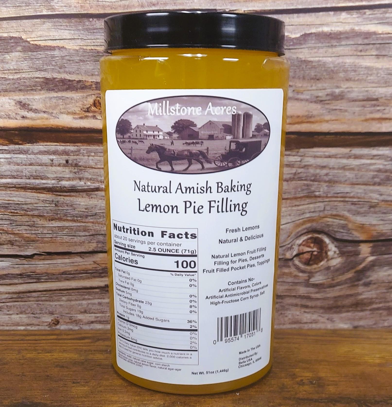Millstone Acres Natural Lemon Pie Filling Ready to Use Amish Style ...