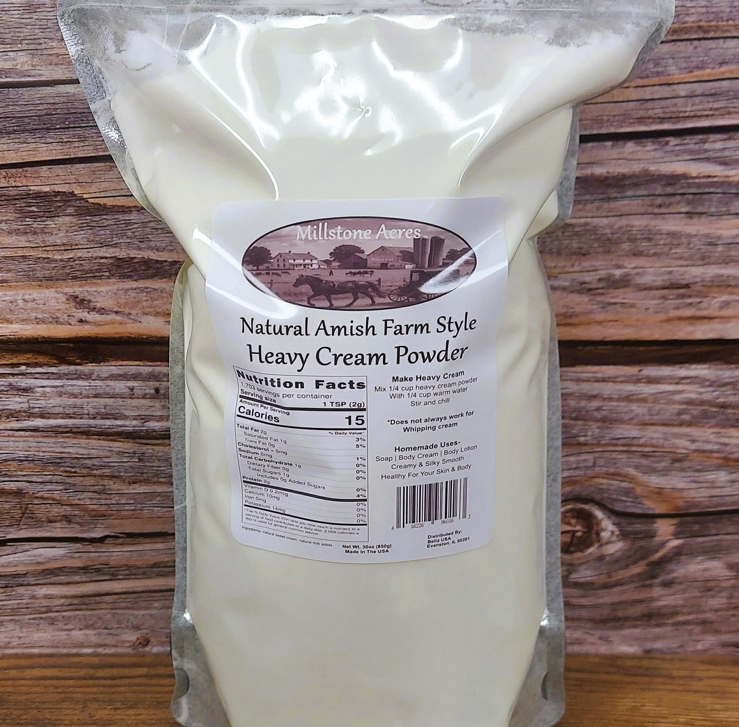 Amish Heavy Cream Powder | Natural Non-gmo Dairy, Baking, Creamer ...