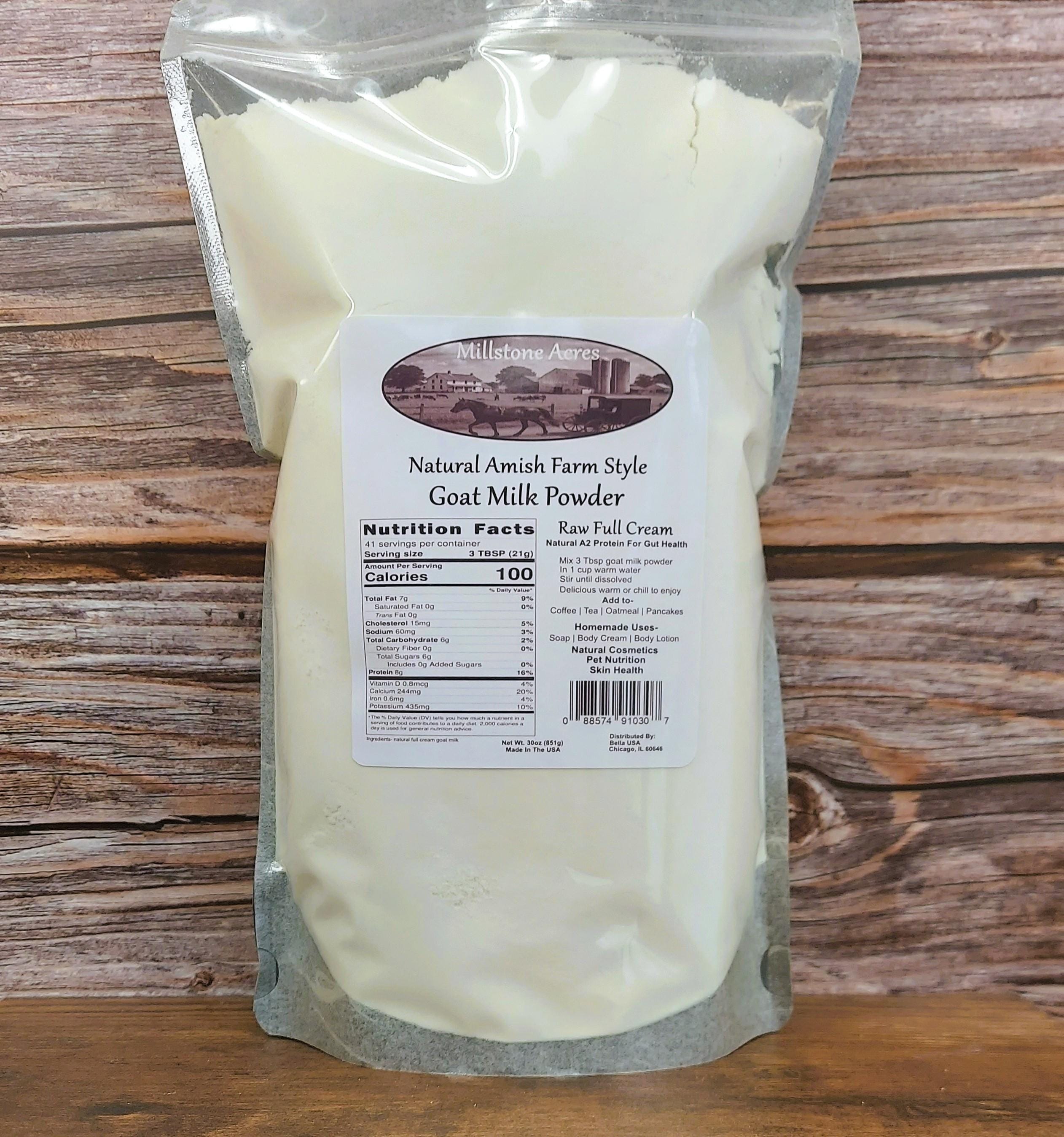 Goat Milk Powder Full Cream | Natural Amish Farm Style, Non-gmo, Baking ...