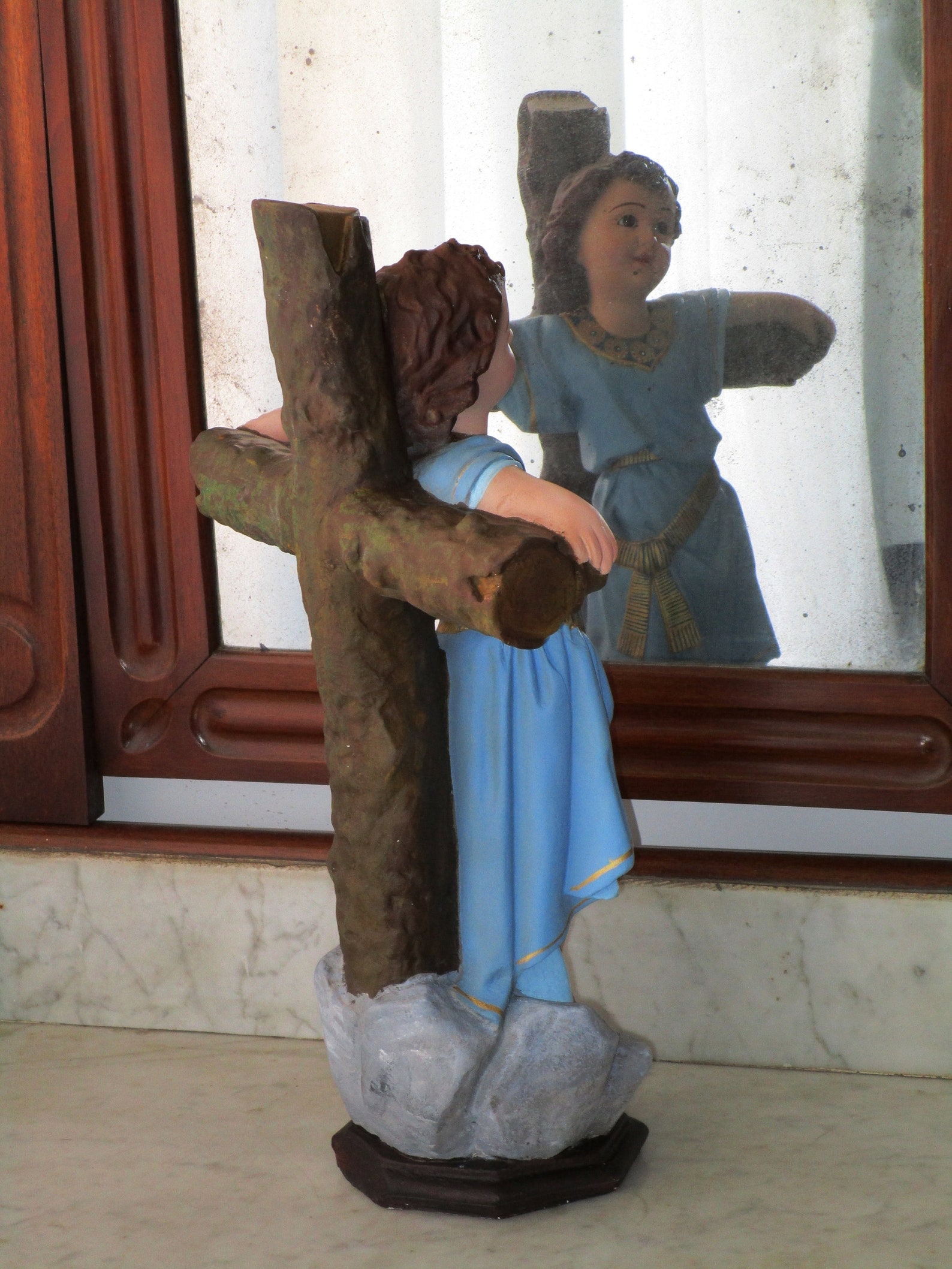 Infant Child Jesus on the Cross With Glass Eyes. Religious | Etsy