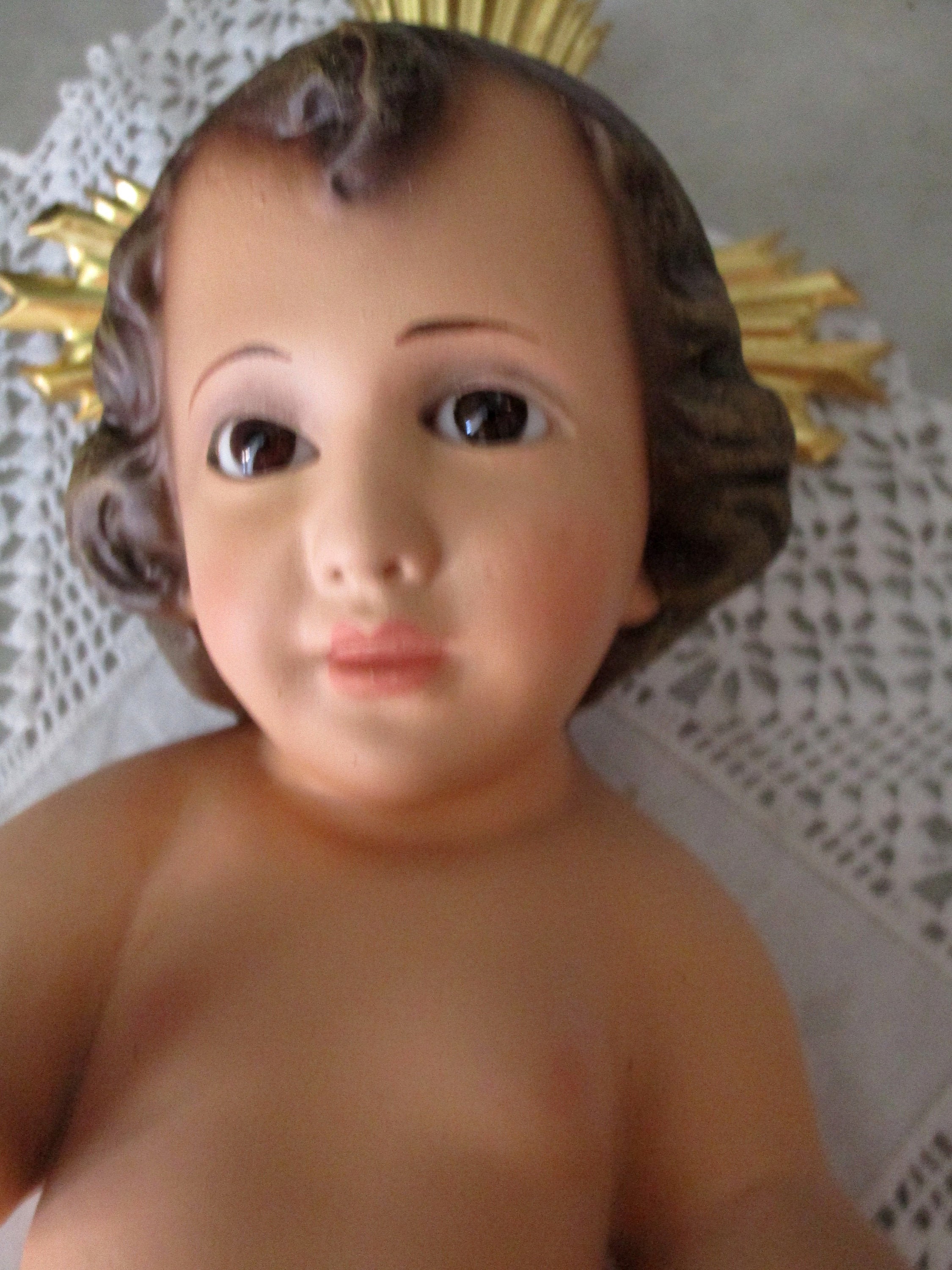 Baby Infant Child Jesus Glass Eye Nativity Christmas. Infant Jesus ...