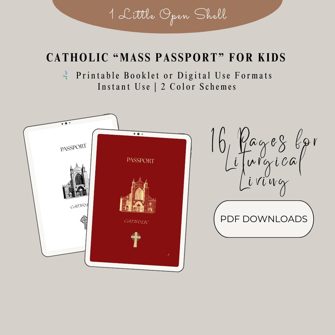 Catholic Mass Passport for Kids: Liturgical Learning Activity ...