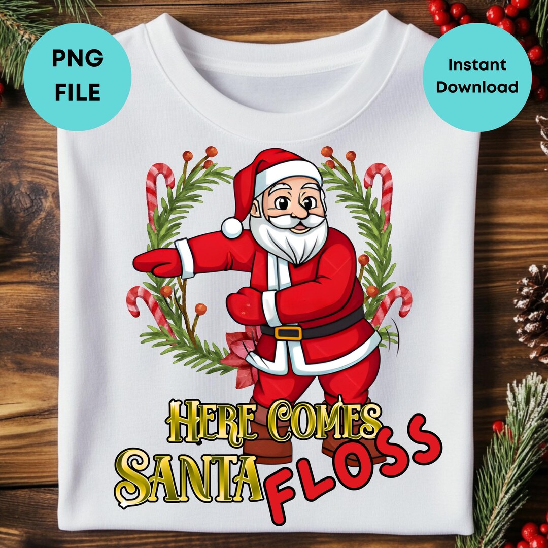 Dancing Santa Floss PNG, Christmas Shirt Design (digital Download) - Etsy
