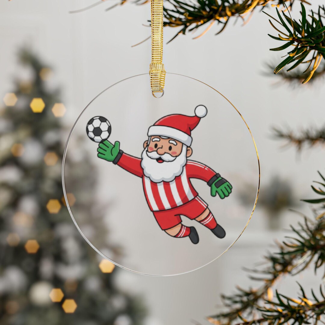 Soccer Goalkeeper Santa Ornament | Christmas Gift for Keeper | Funny ...