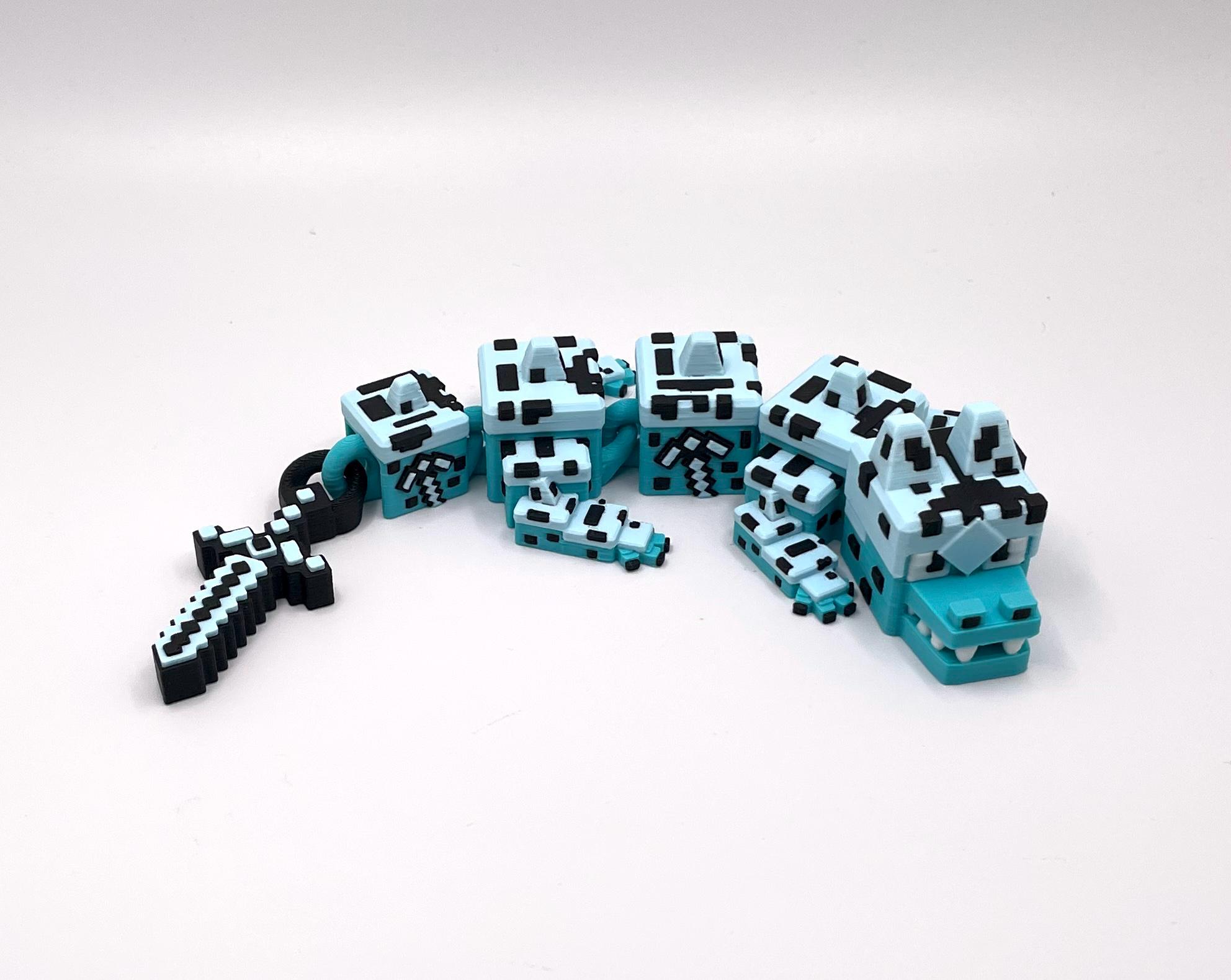 Elemental Block Dragons (flexible 3d Print) - Etsy