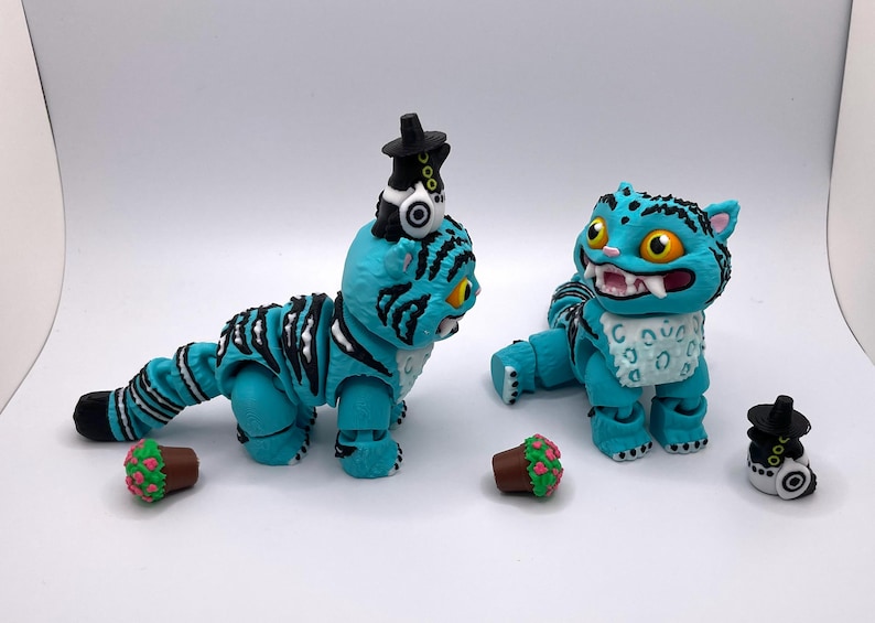 5" Long Derpy Tiger (flexible 3D Print) - Etsy