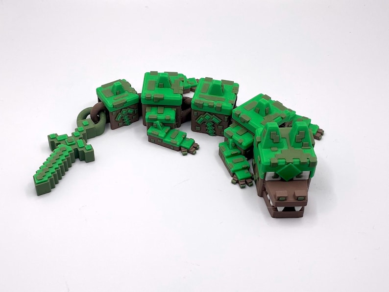 Elemental Block Dragons (flexible 3d Print) - Etsy