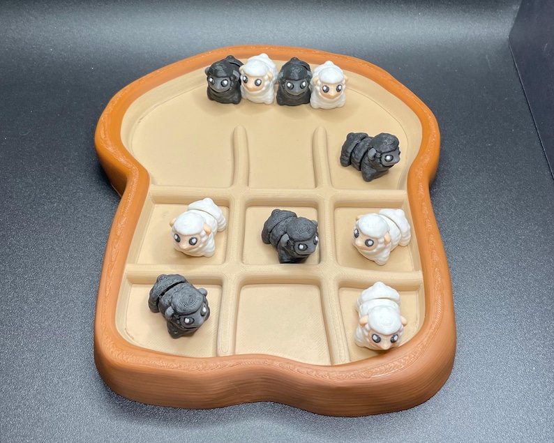Tic-tac-toe Board + Mini Characters (3d Printed) - Etsy