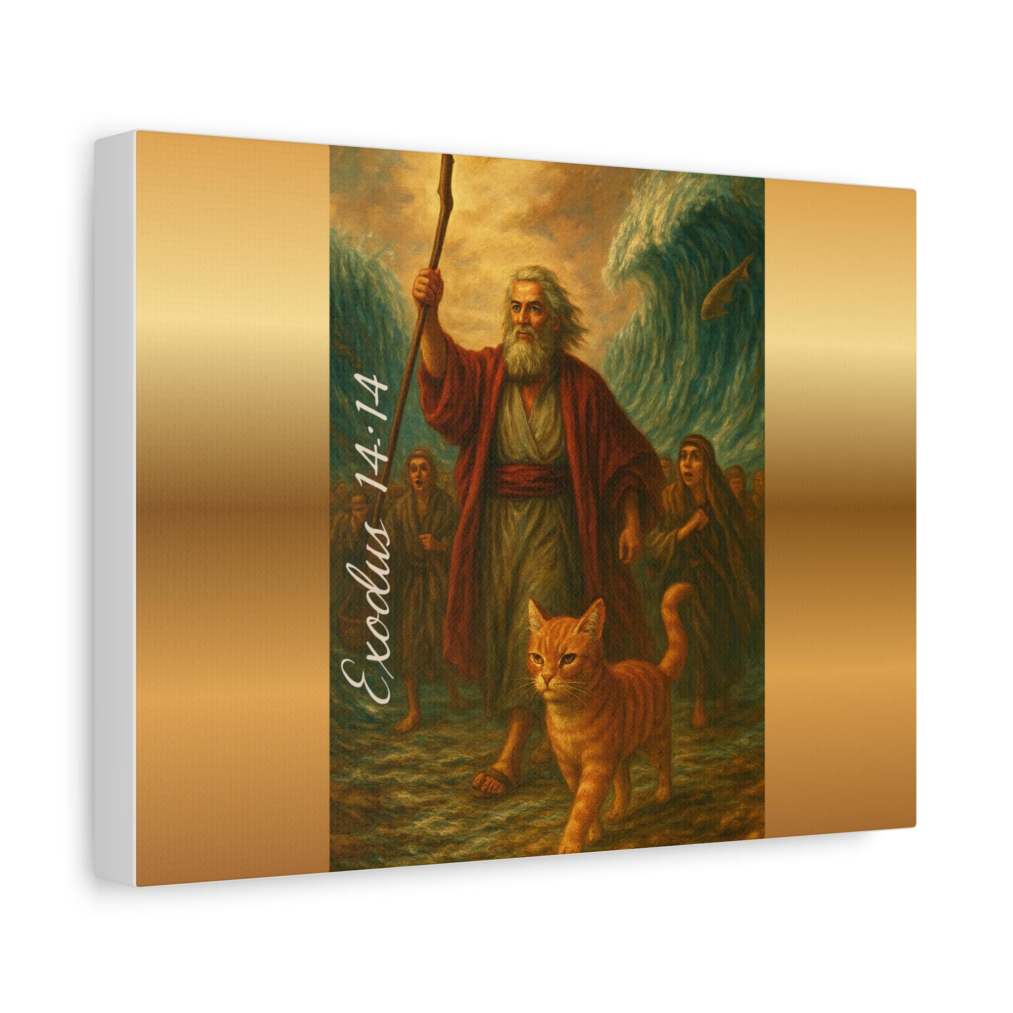 Moses & Cat Red Sea Art | Christian Printable Wall Decor - Etsy